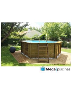 Piscina de Madera Elevada y Desmontable【Envío GRATIS】